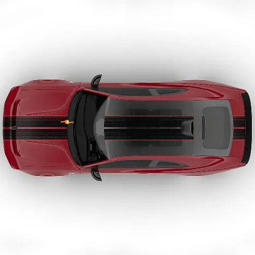 Sixpack Dual Central Stripes Vinyl Decal for Dodge Charger Daytona