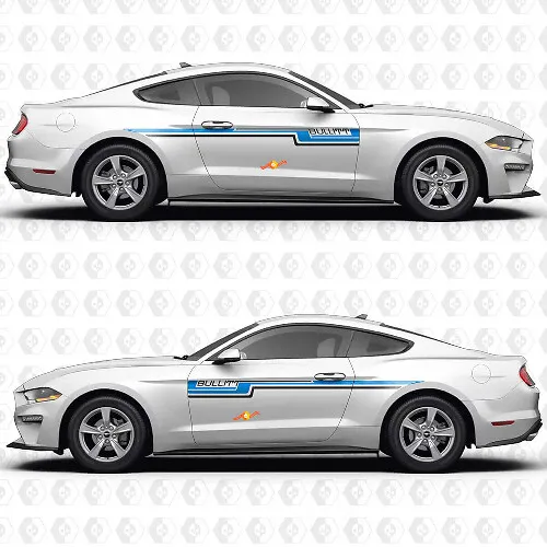 Side Door Accent Stripes Decals for Ford Mustang 2005-2024