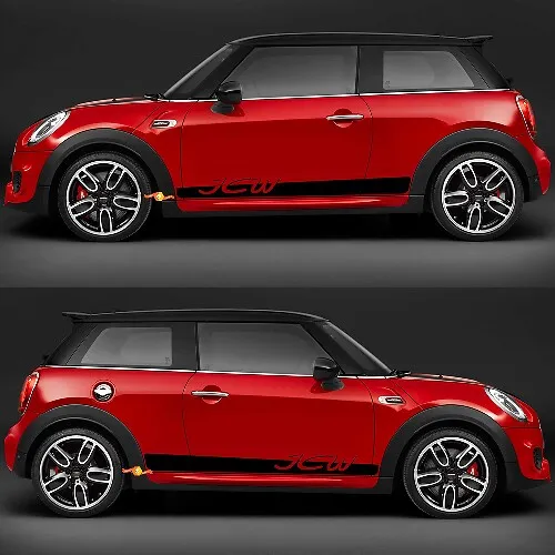 Pair Mini Cooper S Stripes Graphics Porsche 911 Style Doors Side Decal ...