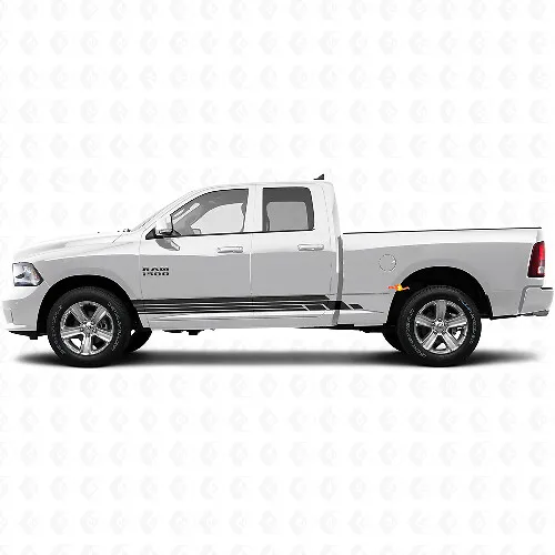 Rear Side Rocker Truck Stripes Decals for Dodge Ram 1500