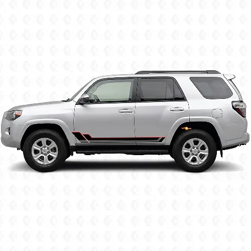 Twin Stripes Rocker Panel Vinyl Decal Kit for Toyota 4Runner 2009-2024 ...