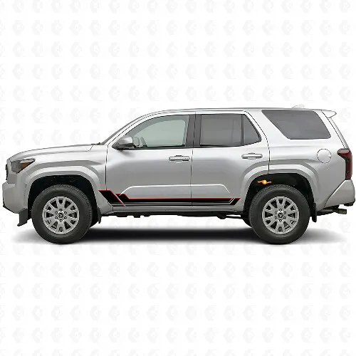 Twin Stripes Rocker Panel Vinyl Decal Kit for Toyota 4Runner 2024+ id=18423