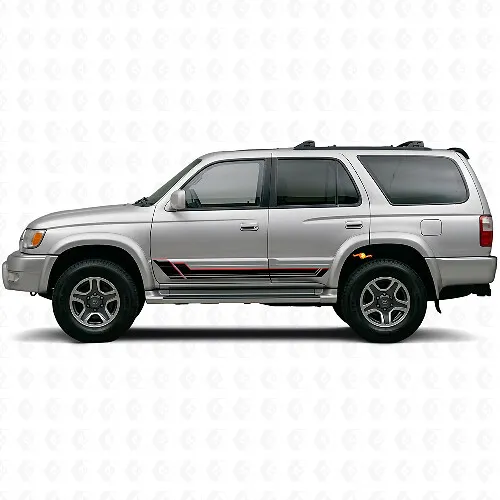 Twin Stripes Rocker Panel Vinyl Decal Kit for Toyota 4Runner 1995-2002 ...