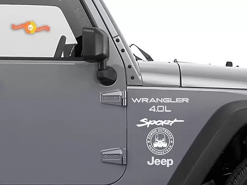 2 RUBICON Chrome Vinyl Sticker Decal JEEP WRANGLER Hood - 1