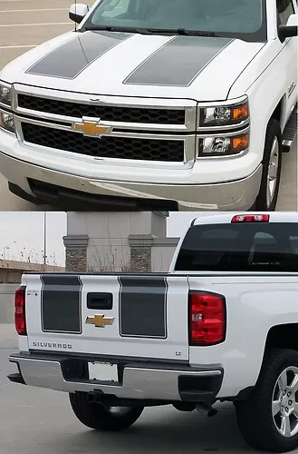 Chevy Silverado (2014-2017) Custom Vinyl Decal Wrap Kit - Upper Rally ...