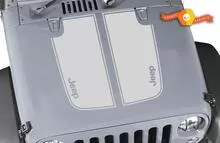 Jeep Wrangler TJ Vinyl 2 Piece Hood Decal TJ U PICK COLOR