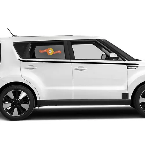 Hood and Rear Pillar Stickers Decals Vinyl Graphics For Kia Soul