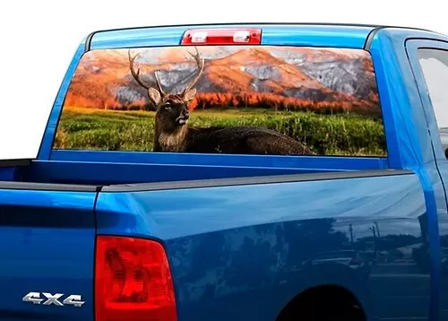 Deer in the forest Autumn Rear Window OR tailgate Decal Sticker Pick-up ...