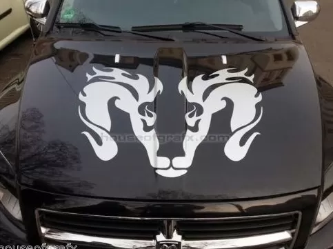 Dodge Ram Windshield decal w logos 44x4 ram, SRT8, hemi, SRT10, srt10