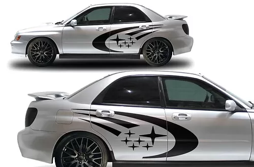 Subaru Impreza Wrx Sti Wrc Full Rally Stars Vinyl Decals Kit Any Color ...