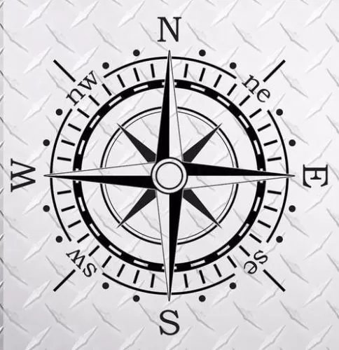 Compass 40 x 40 hood vinyl decal sticker fits to Jeep WRANGLER Rubicon