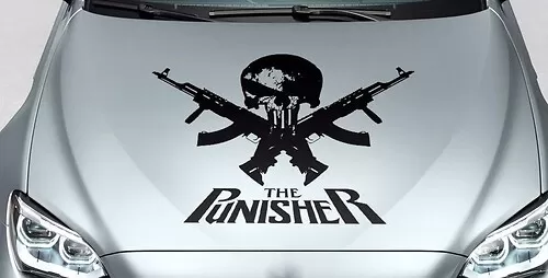 Punisher Skull American Flag Military Decal Sticker Graphic