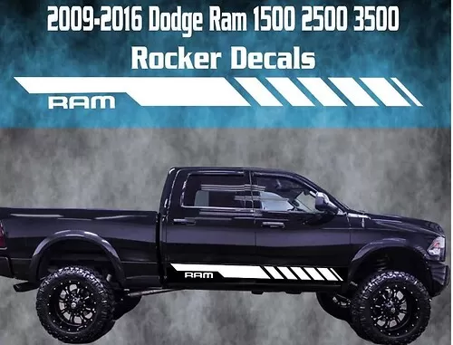 2009-2016 Dodge Ram Vinyl Decal Graphic Rebel Truck Bed Stripes 1500 ...