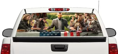 Metal Skull Steel Rear Window Decal Sticker Pick-up Truck SUV Car any size