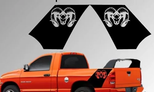 Pair Ford Ranger Raptor Destroyed Logo Bed Side Vinyl Decals