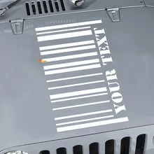 Barcode Graphics Hood Vinyl Sticker Decal for Jeep Wrangler id=3156