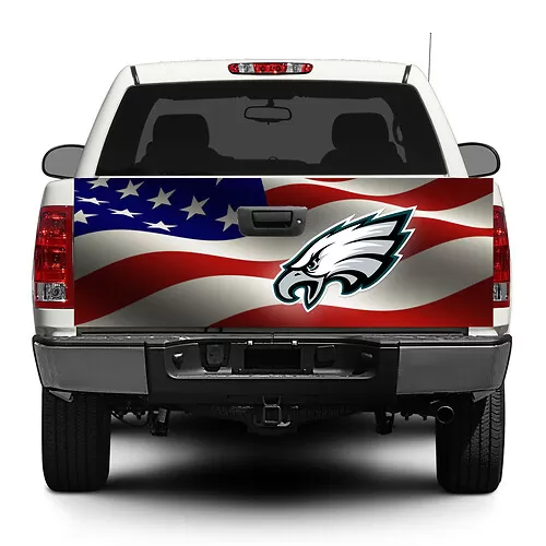 Checkered flag in flame Tailgate Decal Sticker Wrap Pick-up Truck SUV Car