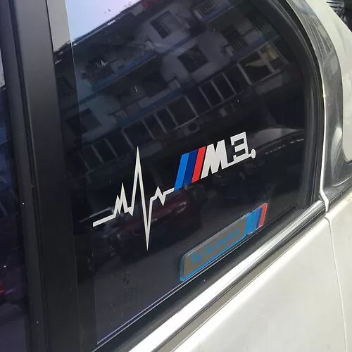 BMW M3 Power 2x side stripes vinyl decals sticker bmw