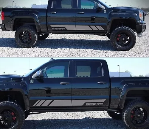 Pair Decals Sticker Side Splash Kit for GMC Sierra 1500 Doors Side ...