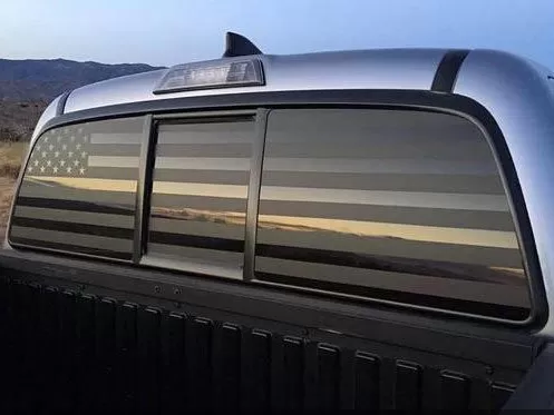 Custom American Flag REAR WINDOW TRUCK SUV Decal Sticker