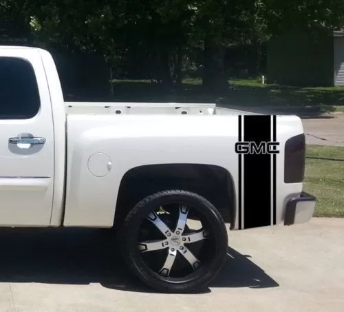 2x Side Stripes Decal For 1500 Gmc Sierra Rocker Panel Bed Side SPLASH ...