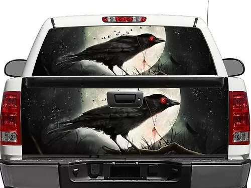 Silver Wolf Rear Window OR tailgate Decal Sticker Pick-up Truck SUV Car