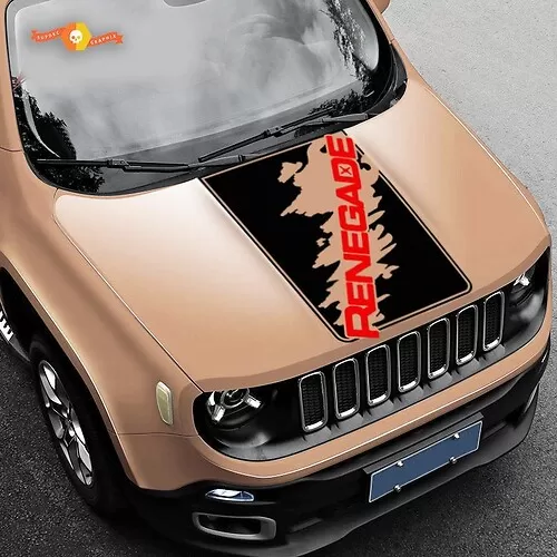 2 Color Hood & Side Jeep Renegade Side Splash Splatter Logo Graphic ...