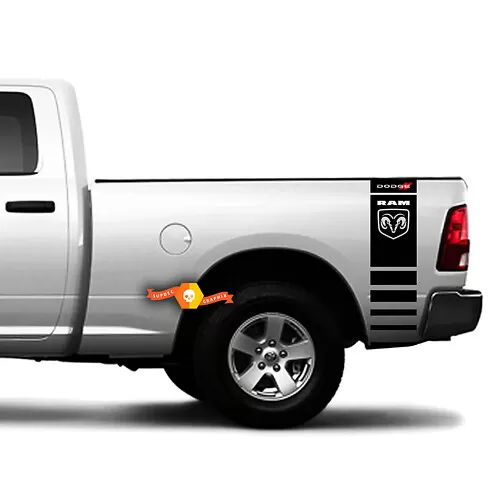 DODGE RAM 1500 VINYL DECAL bed side stripe racing Hemi Power Ram Dodge ...