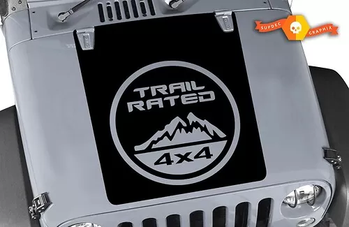 Jeep Wrangler Blackout BLACK BEAR edition PASS map adventure trip Vinyl ...