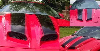 98-02 Pontiac Trans Am Ws6 Dual Stripes Hood Roof Rear Spoiler Graphics ...