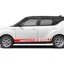 Side Racing Stripes Vinyl Decal Sticker fit to Kia Soul