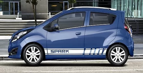 Chevrolet Spark side stripe graphics decal door line decal