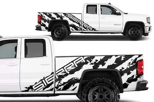 Gmc Sierra (2014-2017) Custom Vinyl Hood Decal Wrap Kit - Sierra V2