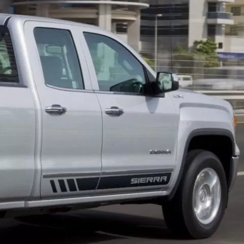 Gmc Sierra (2014-2014) Custom Vinyl Decal Wrap Kit - Racing Stripes