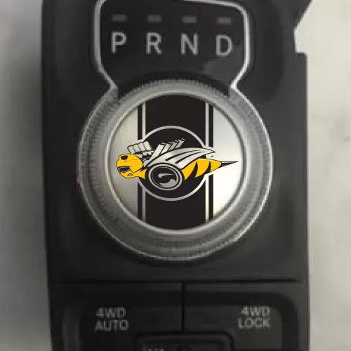 Start Engine Button Rumble Bee Dome Badge Decal for Dodge
