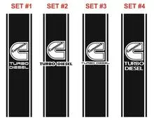 DECALS FOR Ram Truck CUMMINS TURBO DIESEL Bed 2 STRIPE KIT Vinyl Sticker