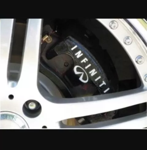 Infiniti Brake Caliper High Temp. Vinyl Decal Stickers 6X Any Color