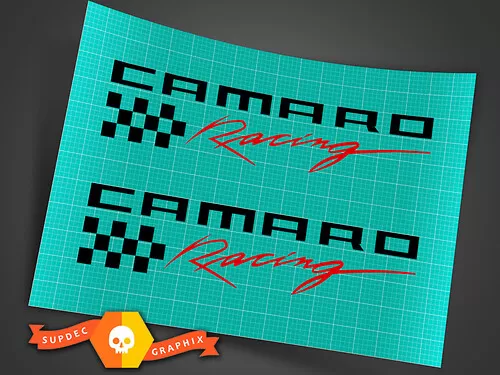 Z28 Camaro Decal Kit 2pcs Fender 1977 1978 Vintage Red Orange 5.3" X 2. ...