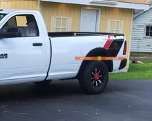 Dodge Ram Rebel Grunge Logo Truck Vinyl Decal Side Bed Graphic Red ...