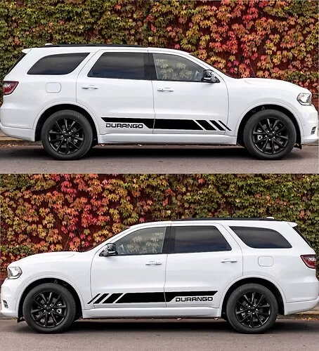 2X Side Door Stripes Decal Vinyl Kit for Dodge Durango 2010-2022 RT GT ...