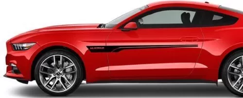 2X SHELBY FORD MUSTANG side vinyl Rocker Panel body decals car sticker ...