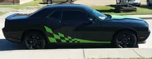 2008 & Up Dodge Challenger Side Accent Checker Flag Stripe Kit