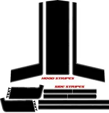 2005-2020 Ford Mustang BOSS Hood & Stripe Kit