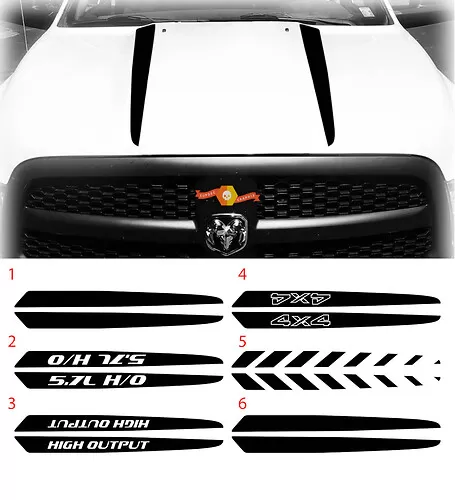 Dodge Ram 1500 Truck Tailgate Accent Vinyl Graphics stripe decal