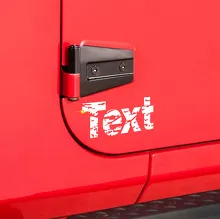 Distressed Custom Text Side Door Sticker for Jeep Wrangler