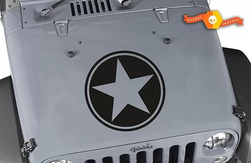 Jeep Wrangler Decepticon Oscar Mike Military Star Vinyl Hood Decal 22 ...