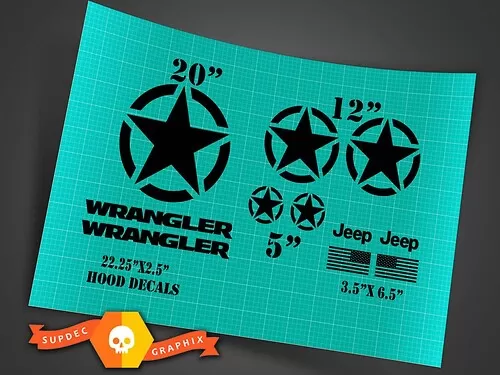 Jeep Wrangler JL 2023 Retro Rubicon Kit Vinyl Sticker Decals Kit