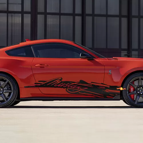 2 Ford Mustang Side Rocker Graphics Logo Vinyl Stripes Decals Stickers
