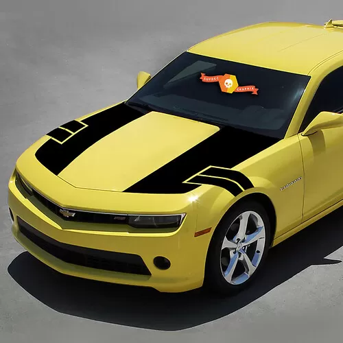 CHEVROLET CAMARO 2010-2015 HOOD and TRUNK STRIPES with CENTER INSERT