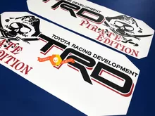Pair of Pirate Edition Toyota Racing Development bed side Truck decals ...